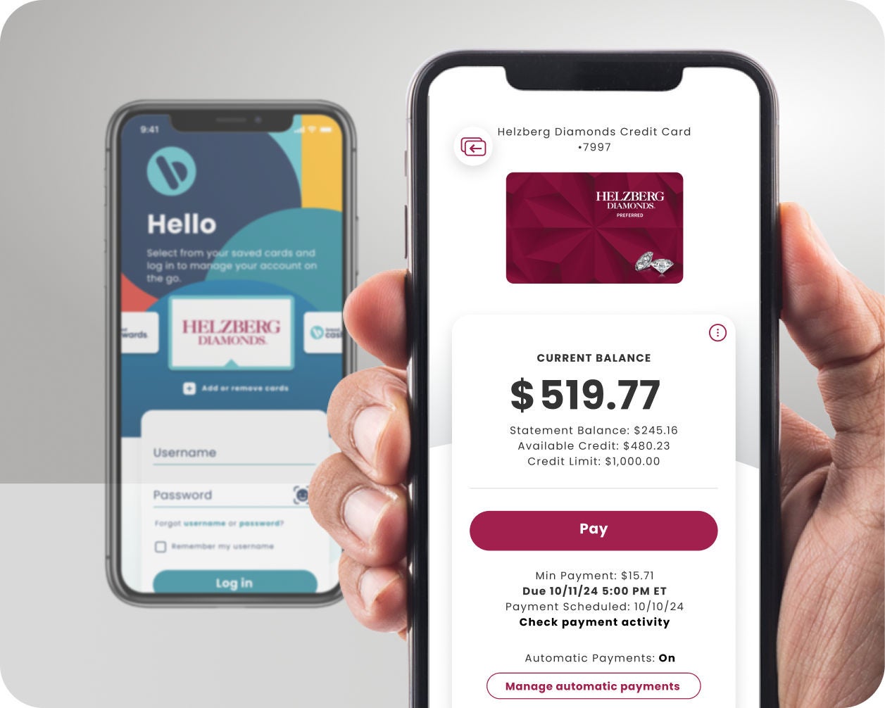 Manage your account